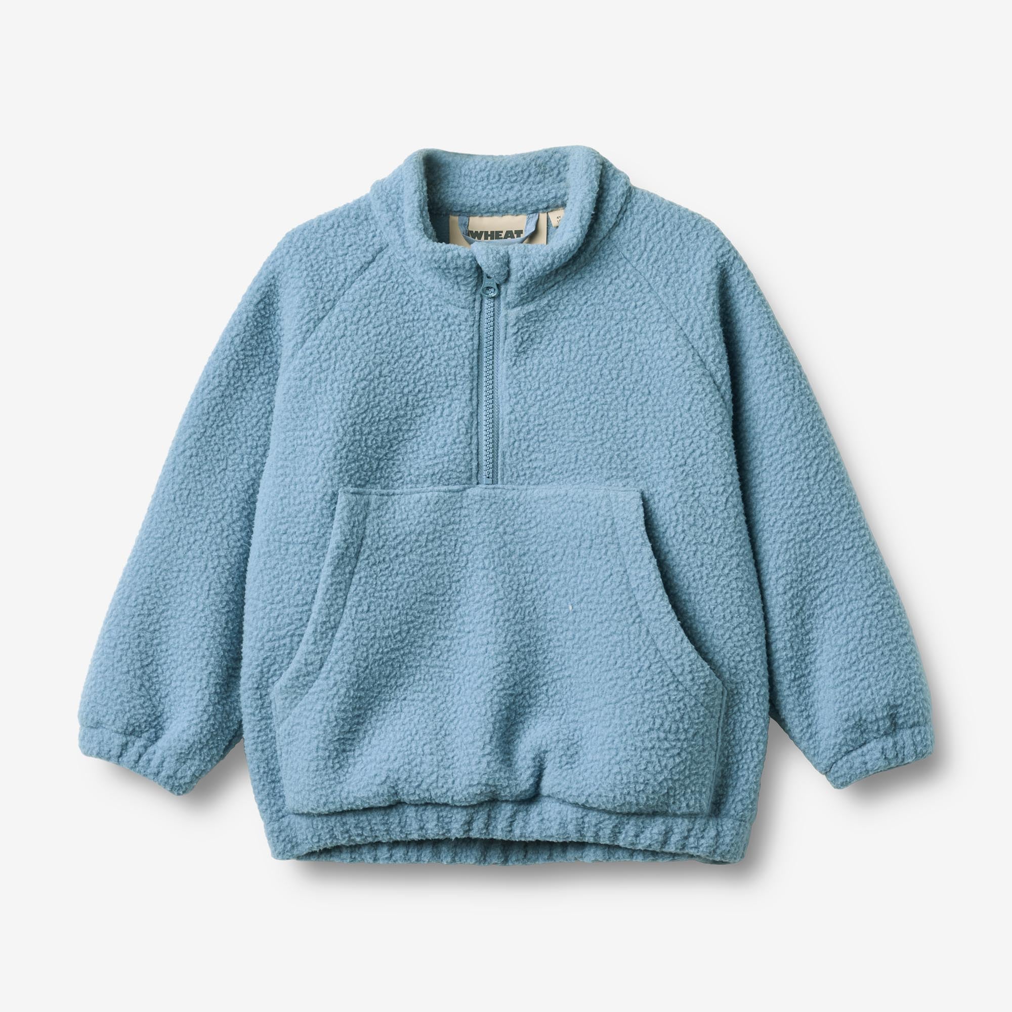 Fleece Anorak Moon - faded denim – Wheat.dk