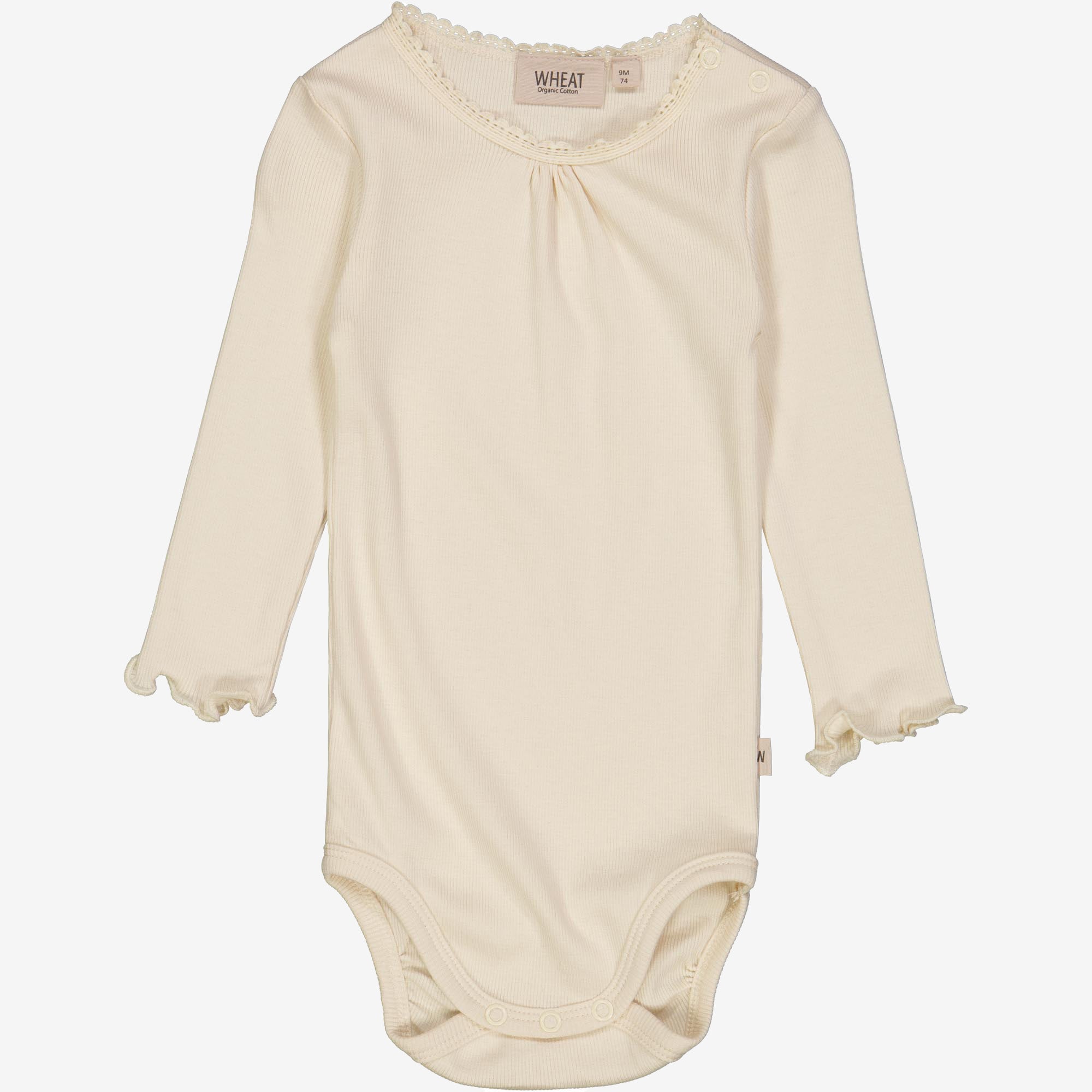 Langærmet Blonde Rib Body - eggshell – Wheat.dk