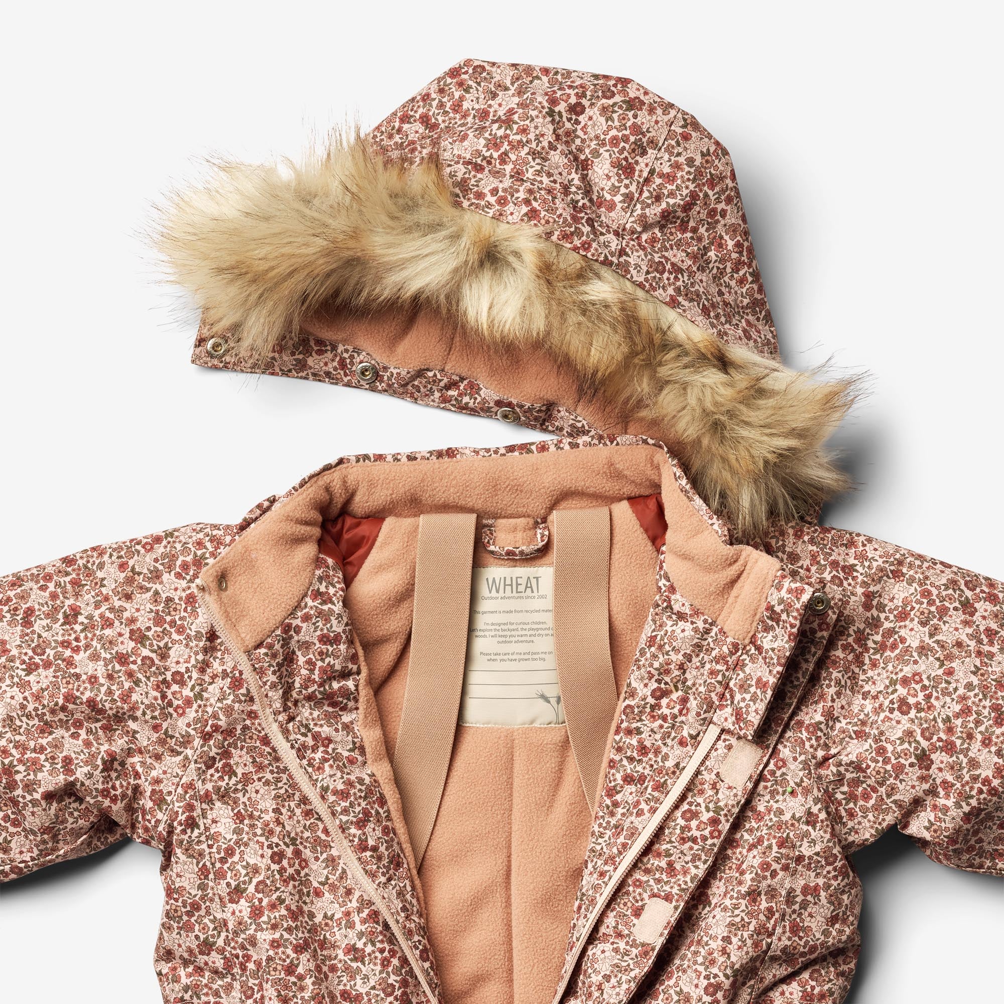 Flyverdragt Moe - rose dust flowers – Wheat.dk