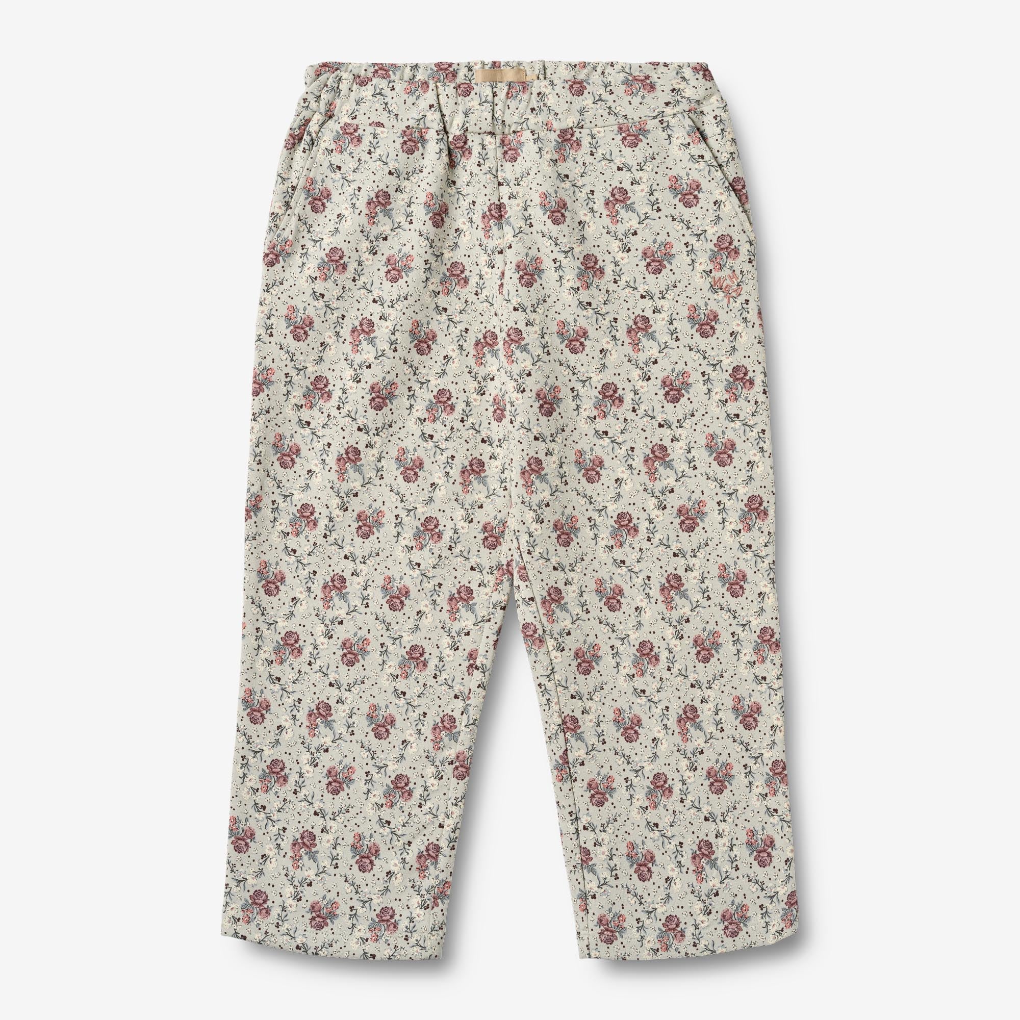 Sweatpants Eline - slightly green flowers – Wheat.dk